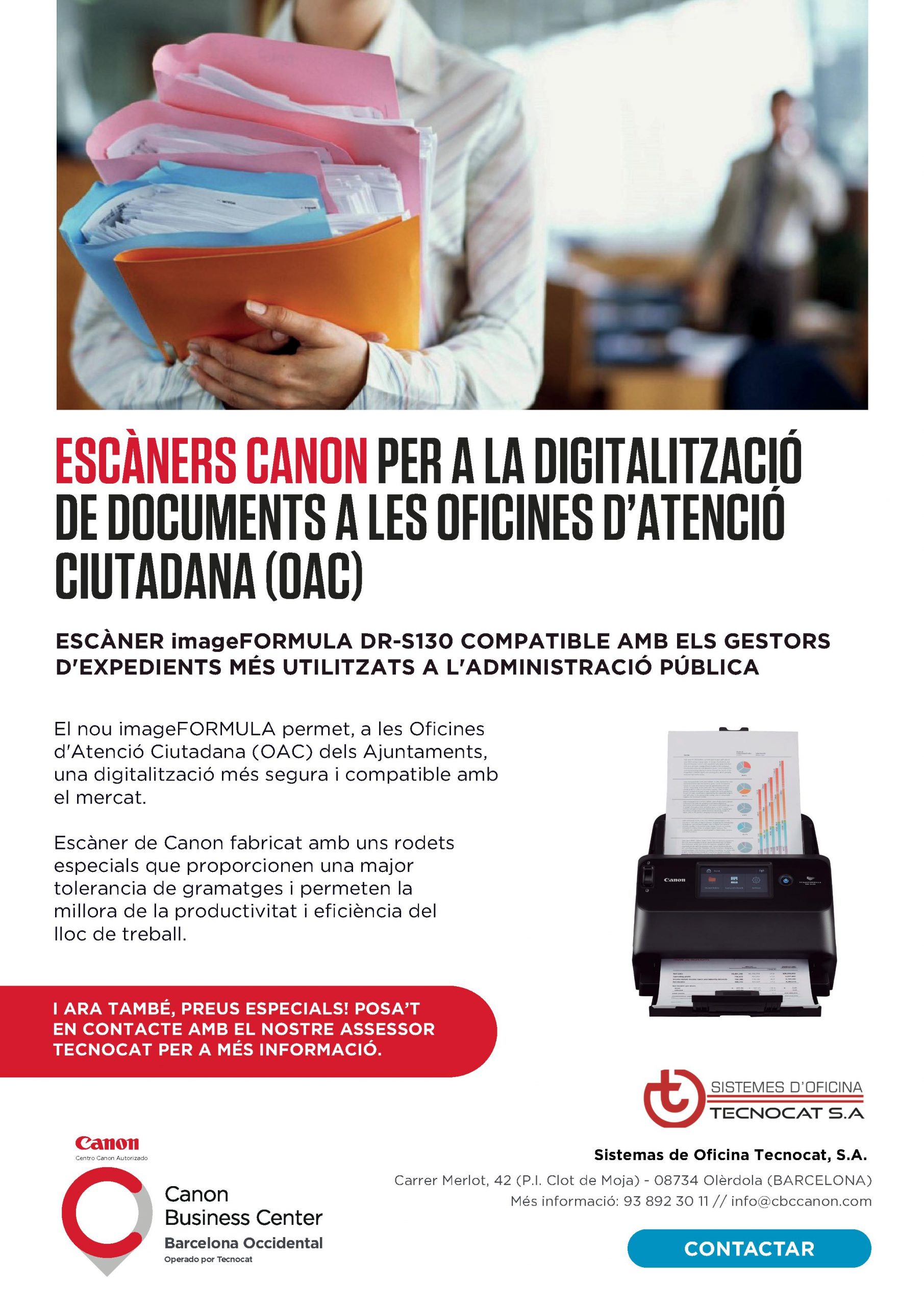 ⭐Canon llança el nou escàner imageFORMULA DR-S130⭐ – Canon Tecnocat